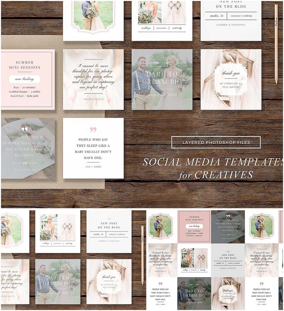 Instagram templates set | Free download