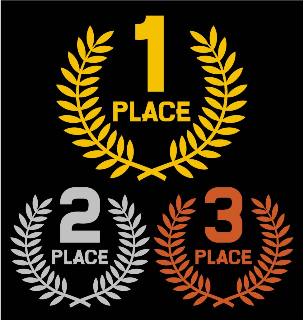 Wreath with place numbers vector | Free download