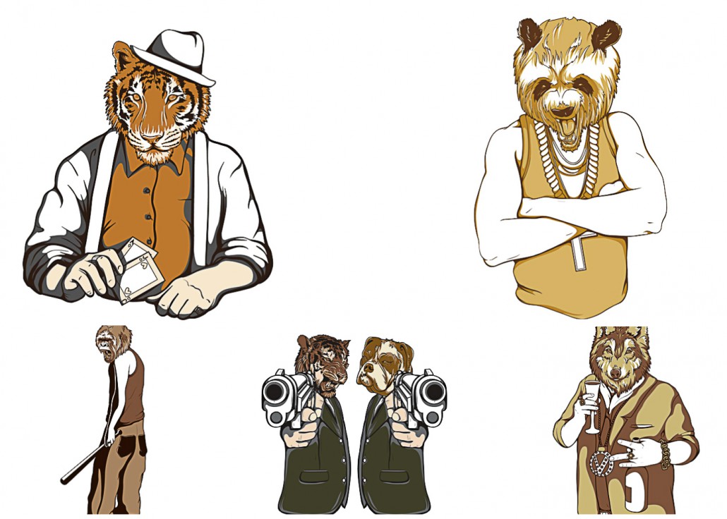Pulp fiction t-shirt print set vector | Free download
