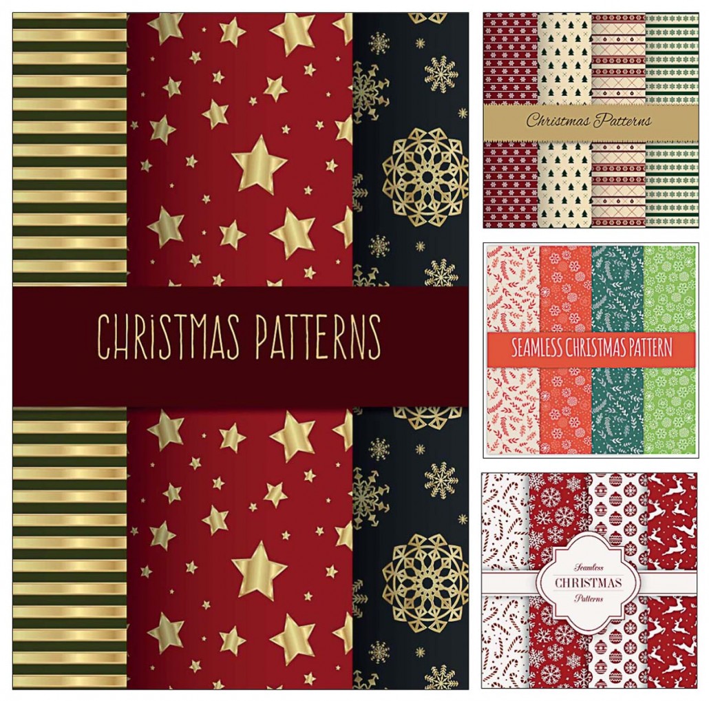 Christmas festive patterns collection | Free download