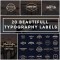 Beautiful typography labels collection | Free download