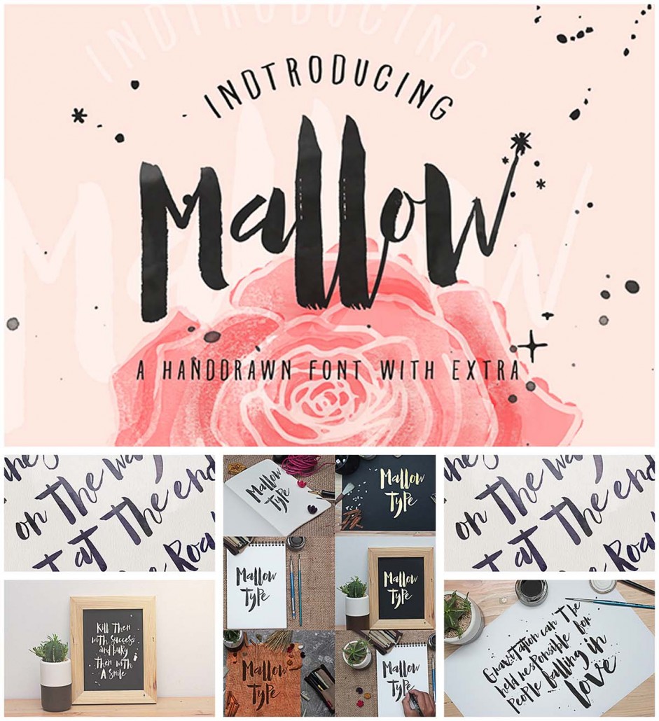 Mallow hand drawn font | Free download