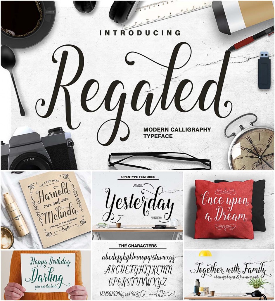 Regaled calligraphy font | Free download