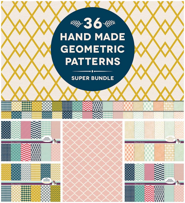 Set of hand made geometric patterns | Free download