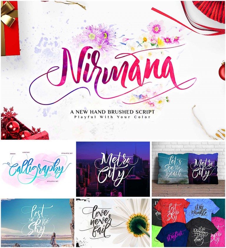 Nirmana calligraphy script | Free download