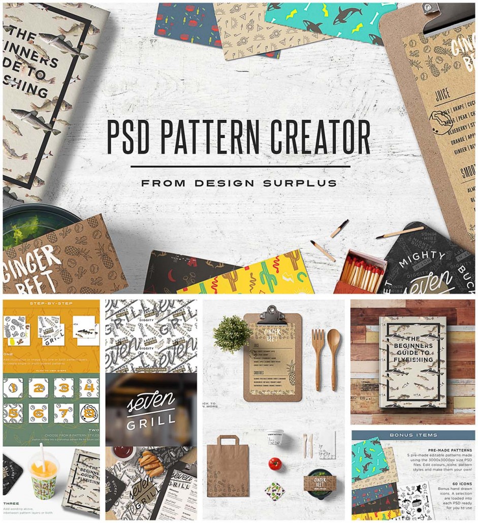 Pattern creator psd set | Free download