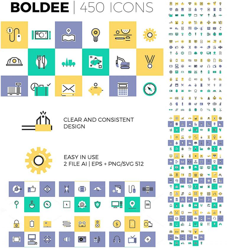 Pictograms and icons big bundle | Free download