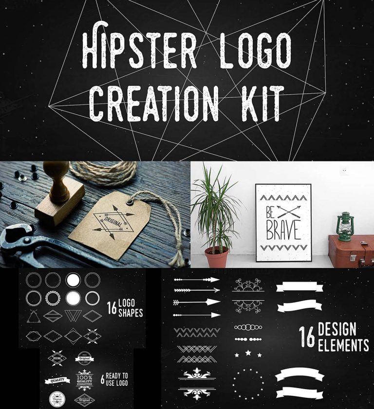Hipster logo creation kit | Free download