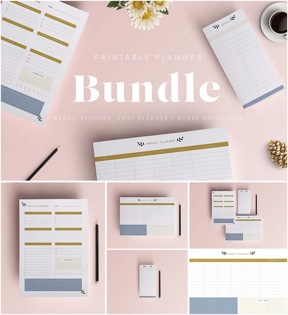 Minimalistic planner bundle | Free download