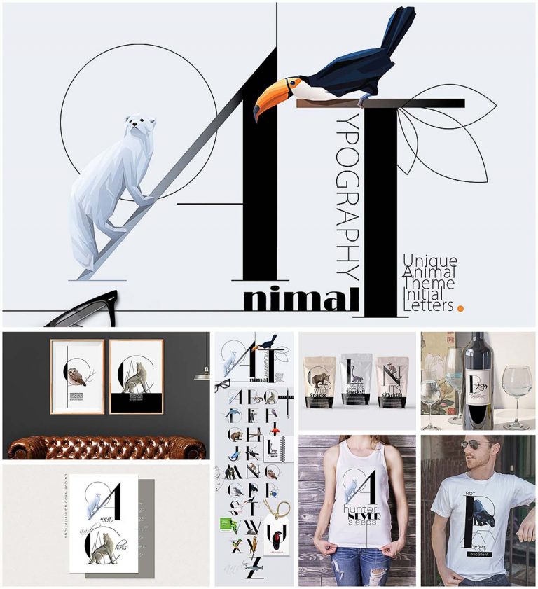 Animal typography | Free download