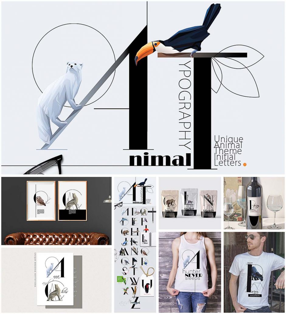 Animal typography | Free download