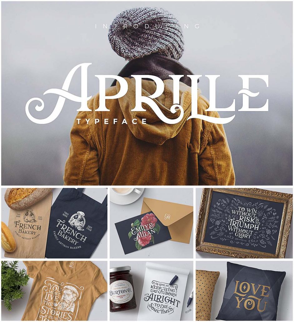 Aprille retro typeface | Free download