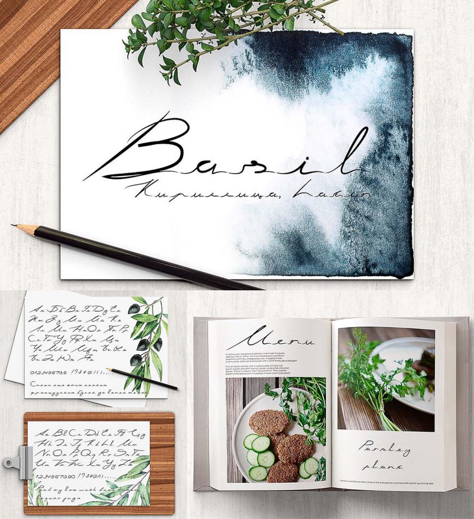 Basil latin cyrillic font | Free download