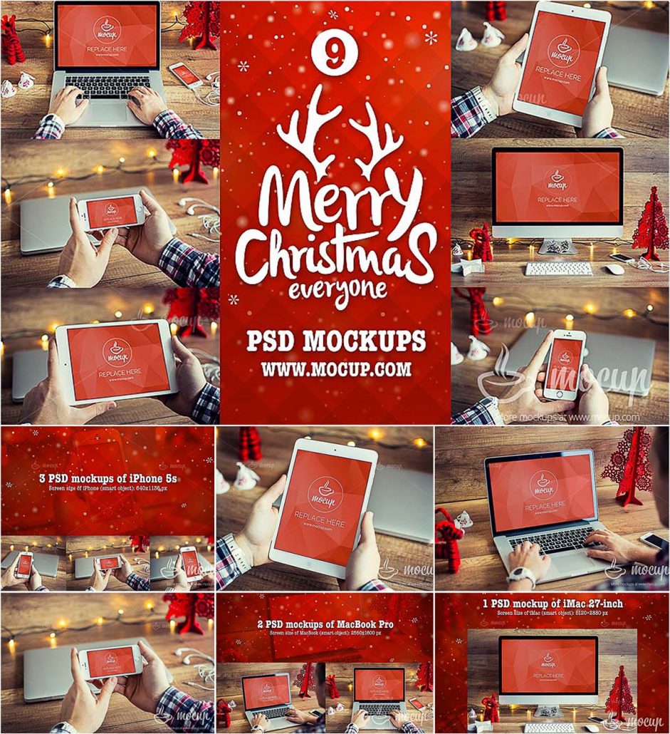 Christmas mockups collection | Free download