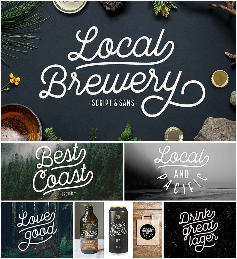 Local brewery font family | Free download