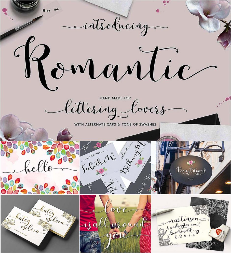 Romantic script | Free download