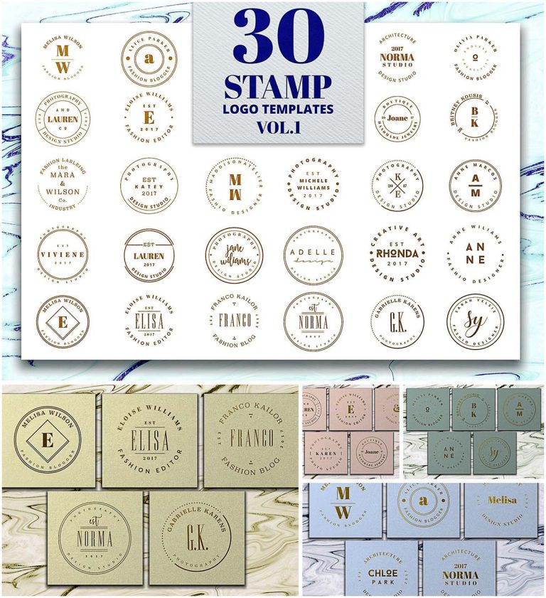 Stamp logo collection | Free download