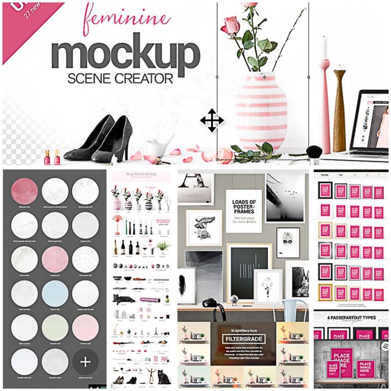 Feminine scene creator frame pack | Free download