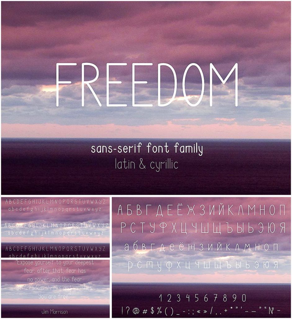 Freedom font family latin cyrillic | Free download