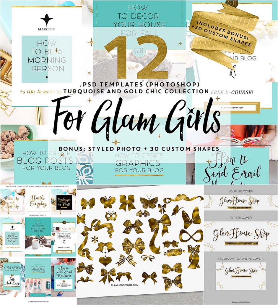 Glam girl blog templates | Free download