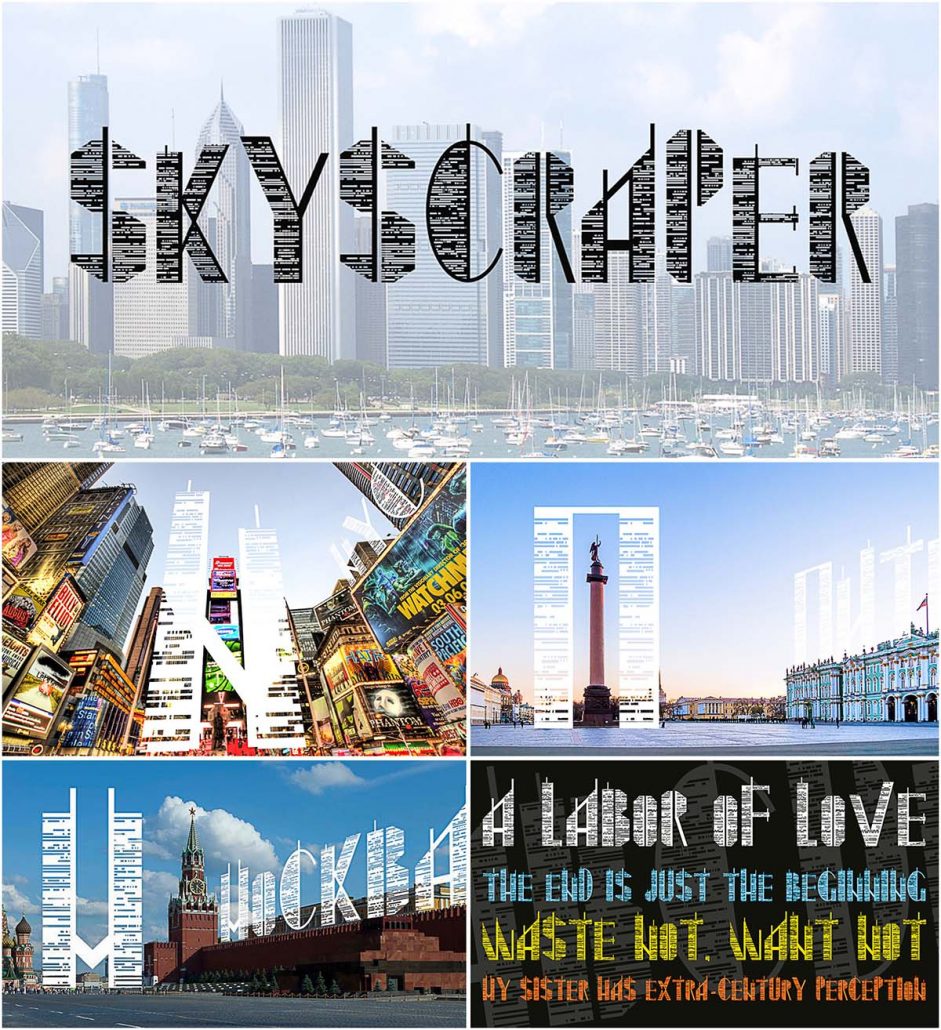 Skyscraper latin cyrillic font | Free download