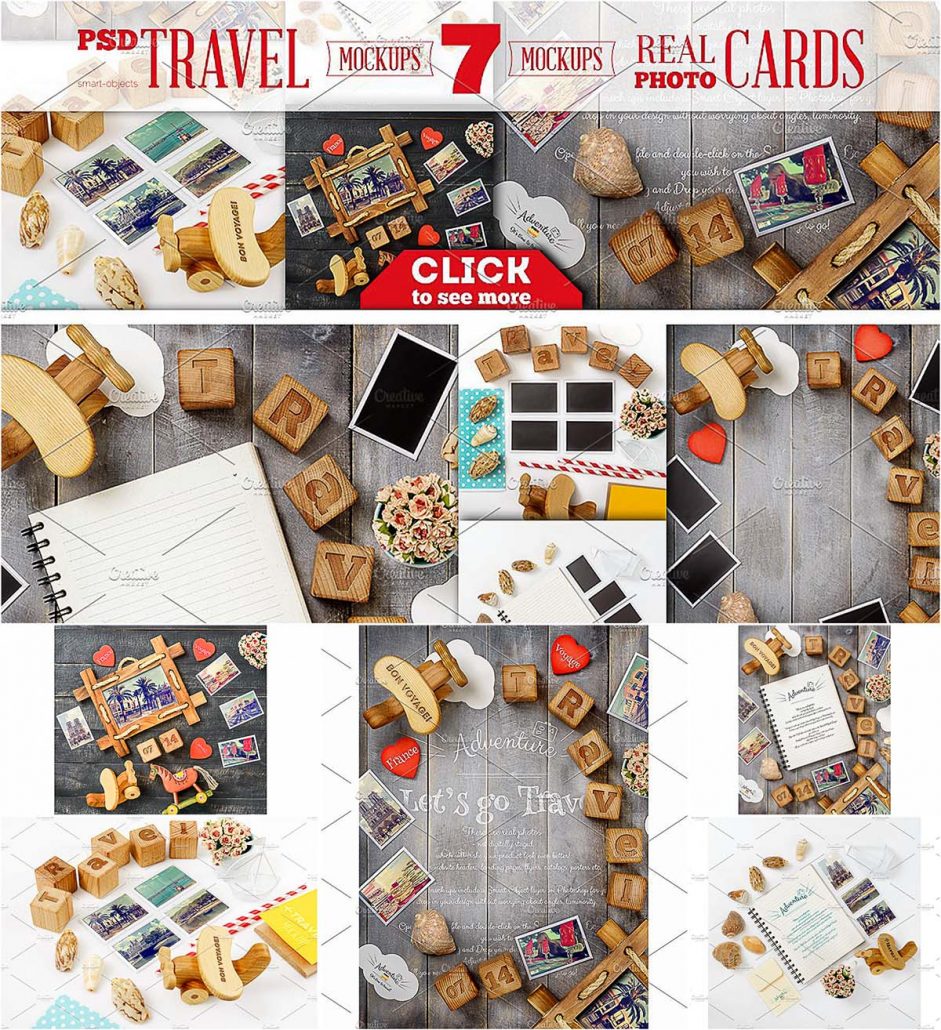 Travel styled mockup collection | Free download