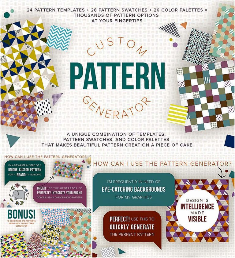 Bright custom pattern generator | Free download
