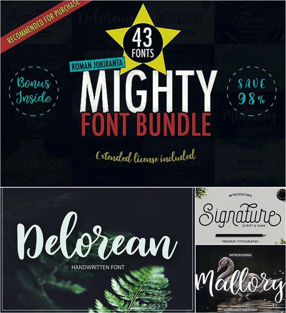 Mighty font bundle | Free download