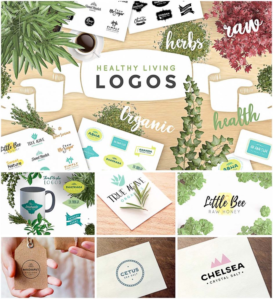 Healthy living logo pack | Free download