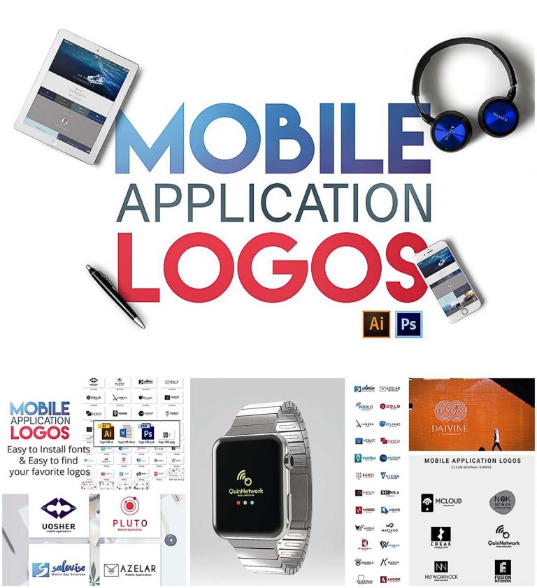 Mobile application logos | Free download