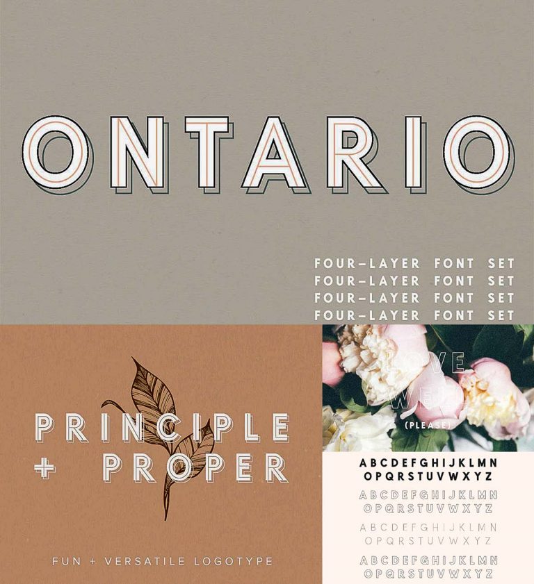 Ontario font set | Free download