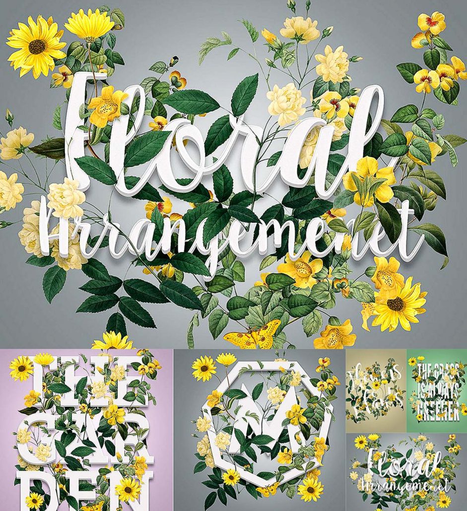 Floral arrangment mockup | Free download