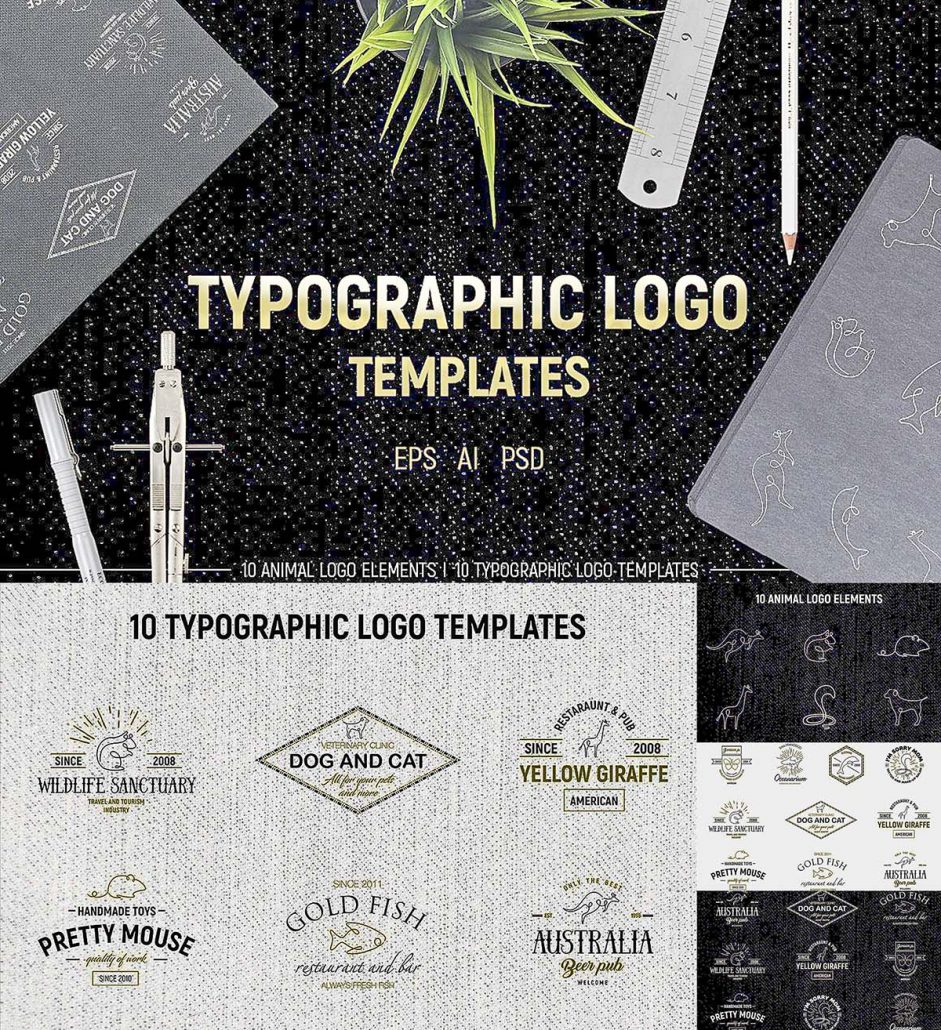 Typographic logo templates | Free download