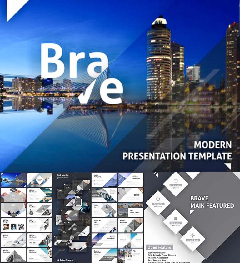 Brave presentation template | Free download