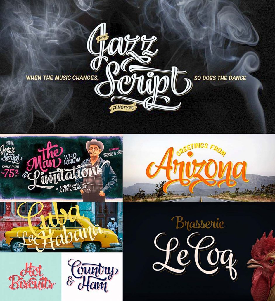 Jazz script font family | Free download