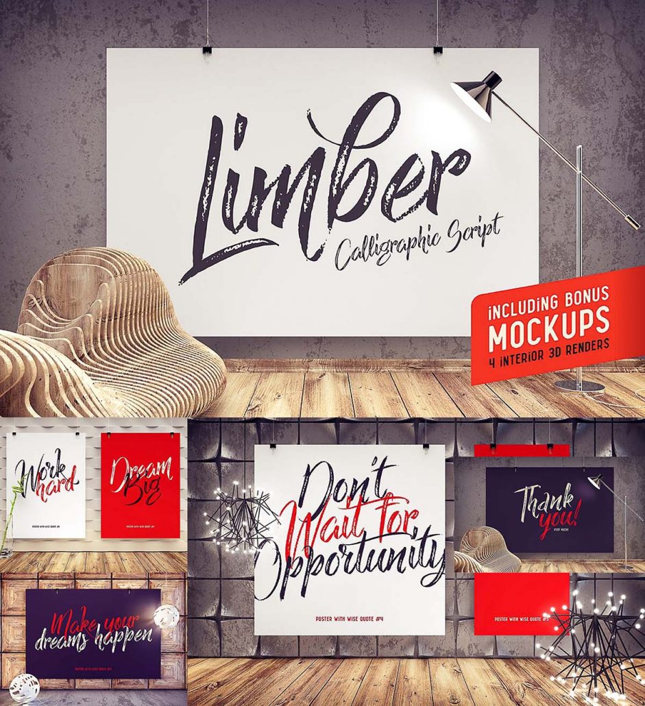 Limber script mockups | Free download