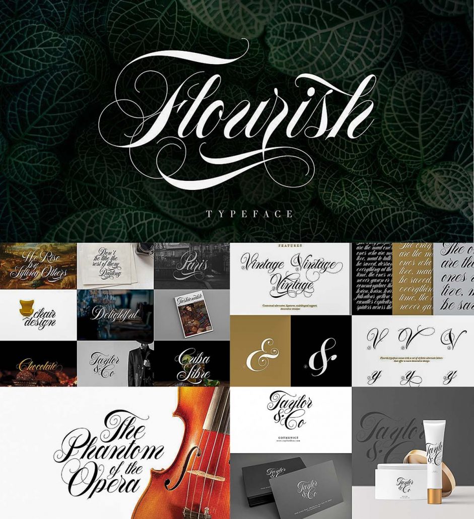 Flourish typeface | Free download