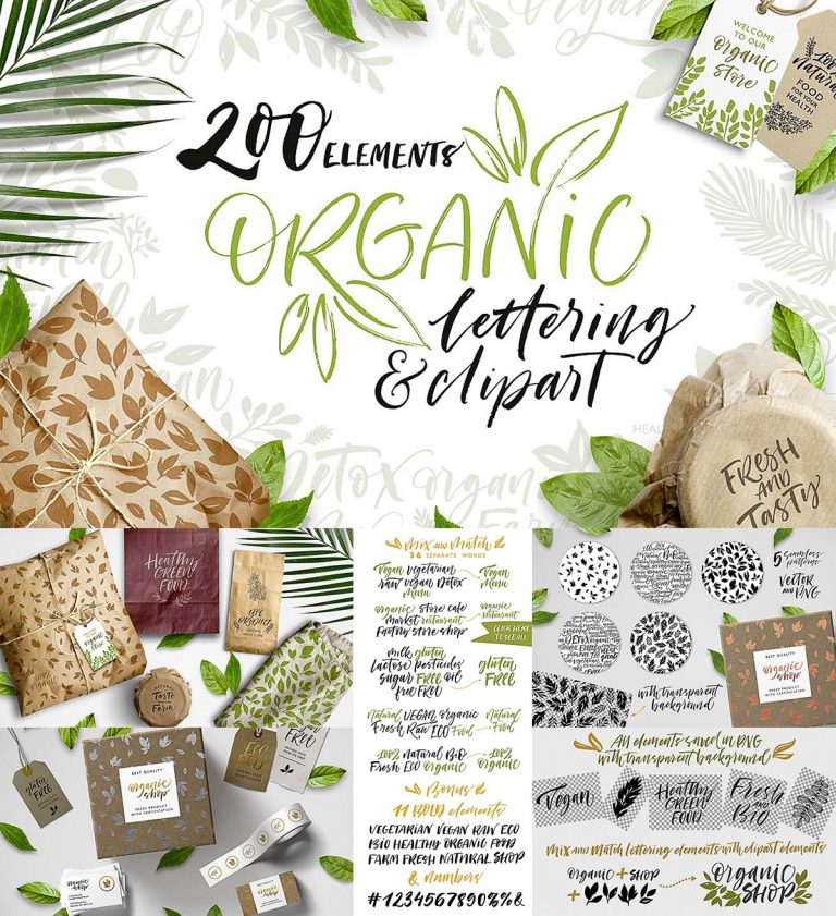 Organic lettering pack | Free download