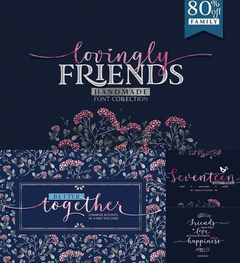 Lovingly Friends font collection | Free download