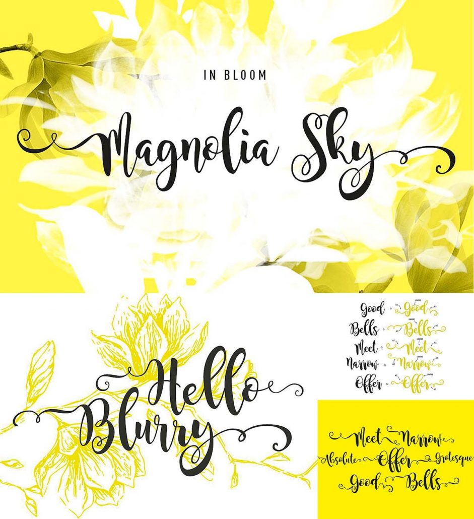 Magnolia sky font | Free download