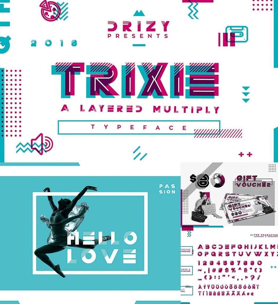 Trixie font set | Free download