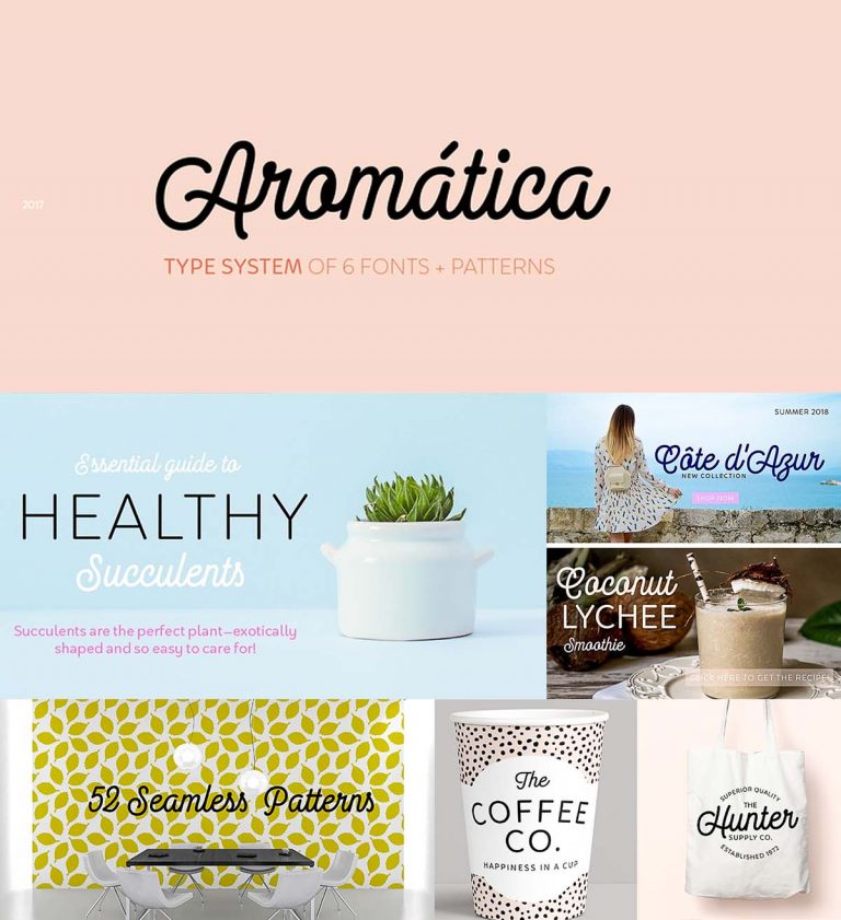 Aromática font family | Free download