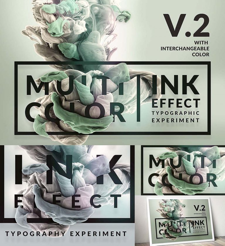 Ink typography set | Free download