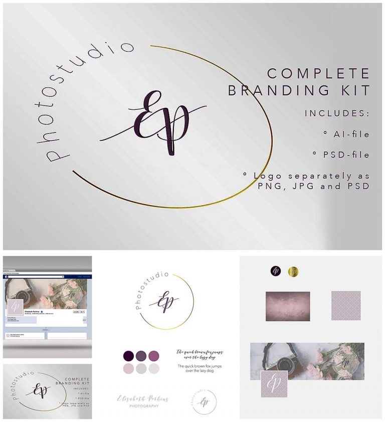 Editable logo branding kit | Free download