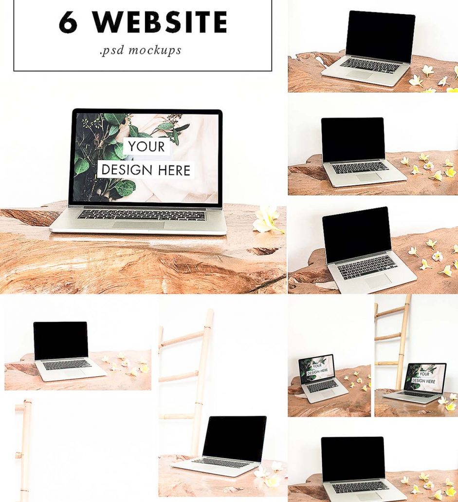 Computer laptop mockup sets | Free download