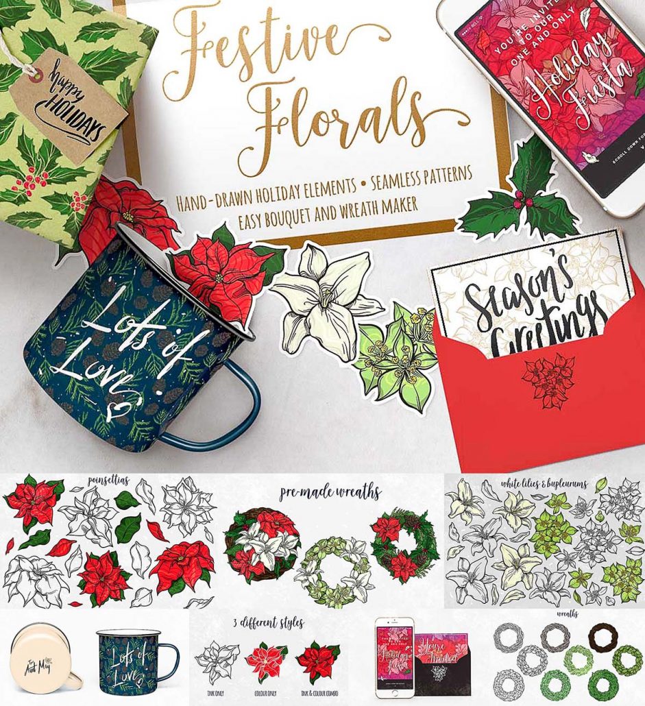 Festive Florals | Free download