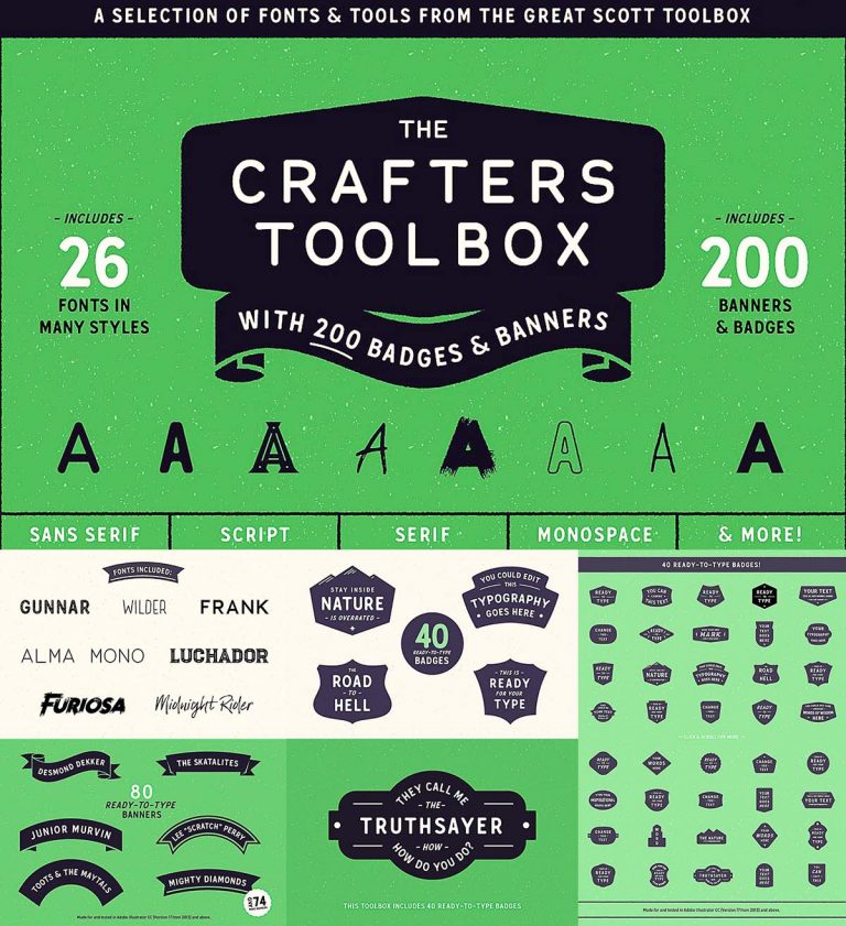 The crafters toolbox font bundle | Free download