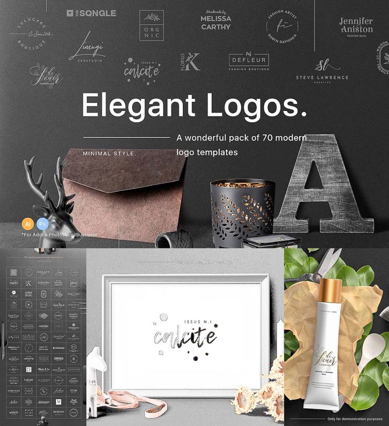 70 Elegant Logos Collection | Free download