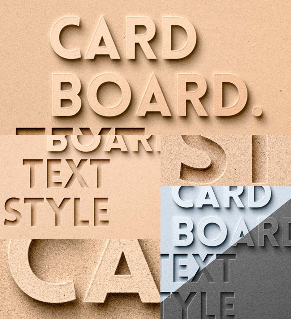 Card Board Text Effect | Free download