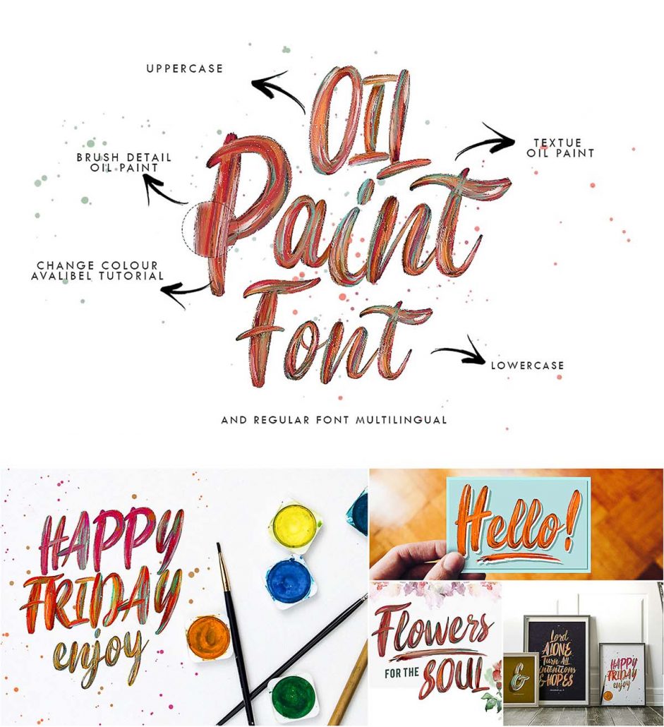 Flow oil paint font svg | Free download